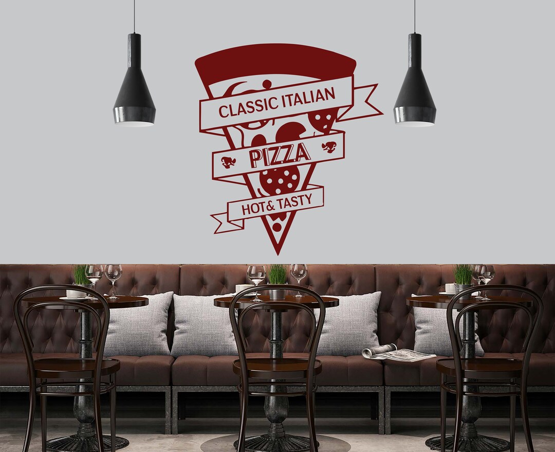 Pizza Custom Food Lover Wall Decal Pizza Gifts Vinyl Pizza - Etsy