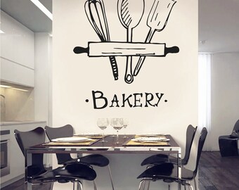 Bakery Wall Art Custom Baking Wall Decal Baker Decals - Etsy