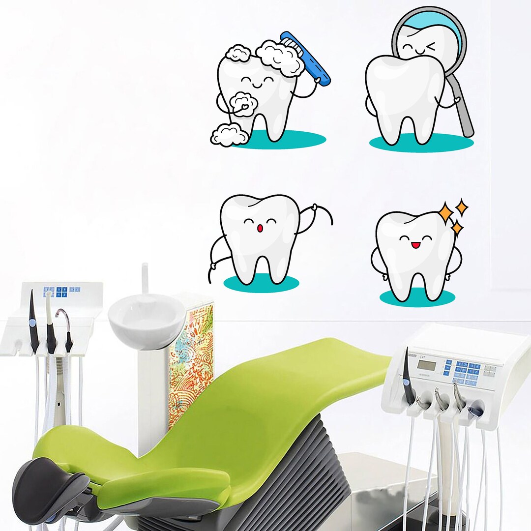 Dental Wall Decor Smile Dental Stickers Dental Clinic Wall Decal Dental ...