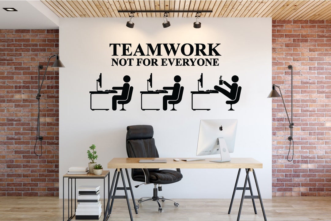 Teamwork Wall Decor Office Wall Decal Idea Teamwork Business Worker ...