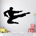 Karate Wall Decal Karate Art Wall Decal Sports Vinyl Karate Kicks Wall ...