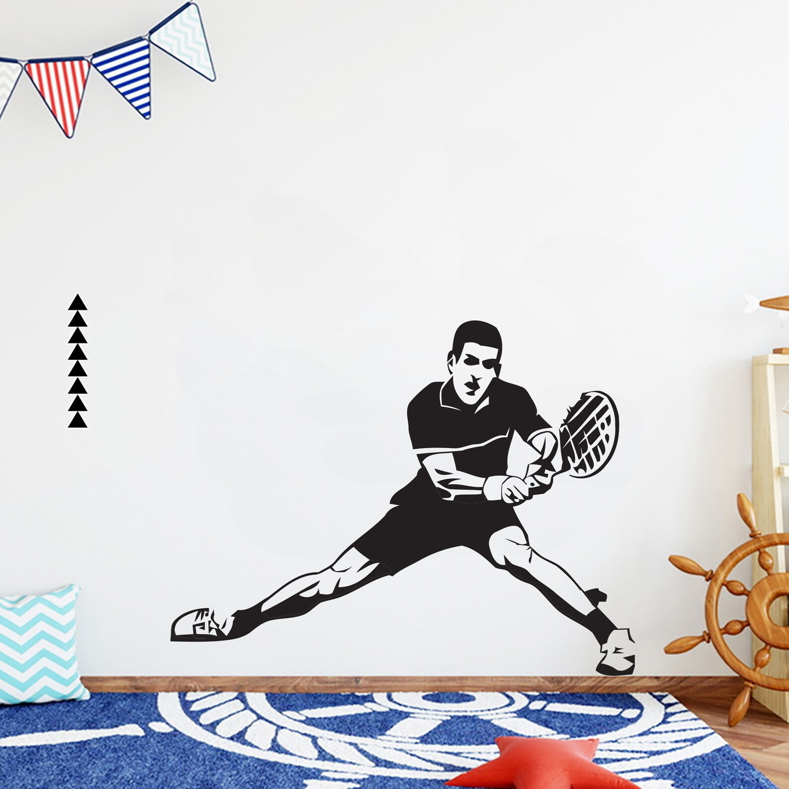 Tennis Wall Decal Tennis Girl Wall Decal Sport Vinyl Tennis - Etsy