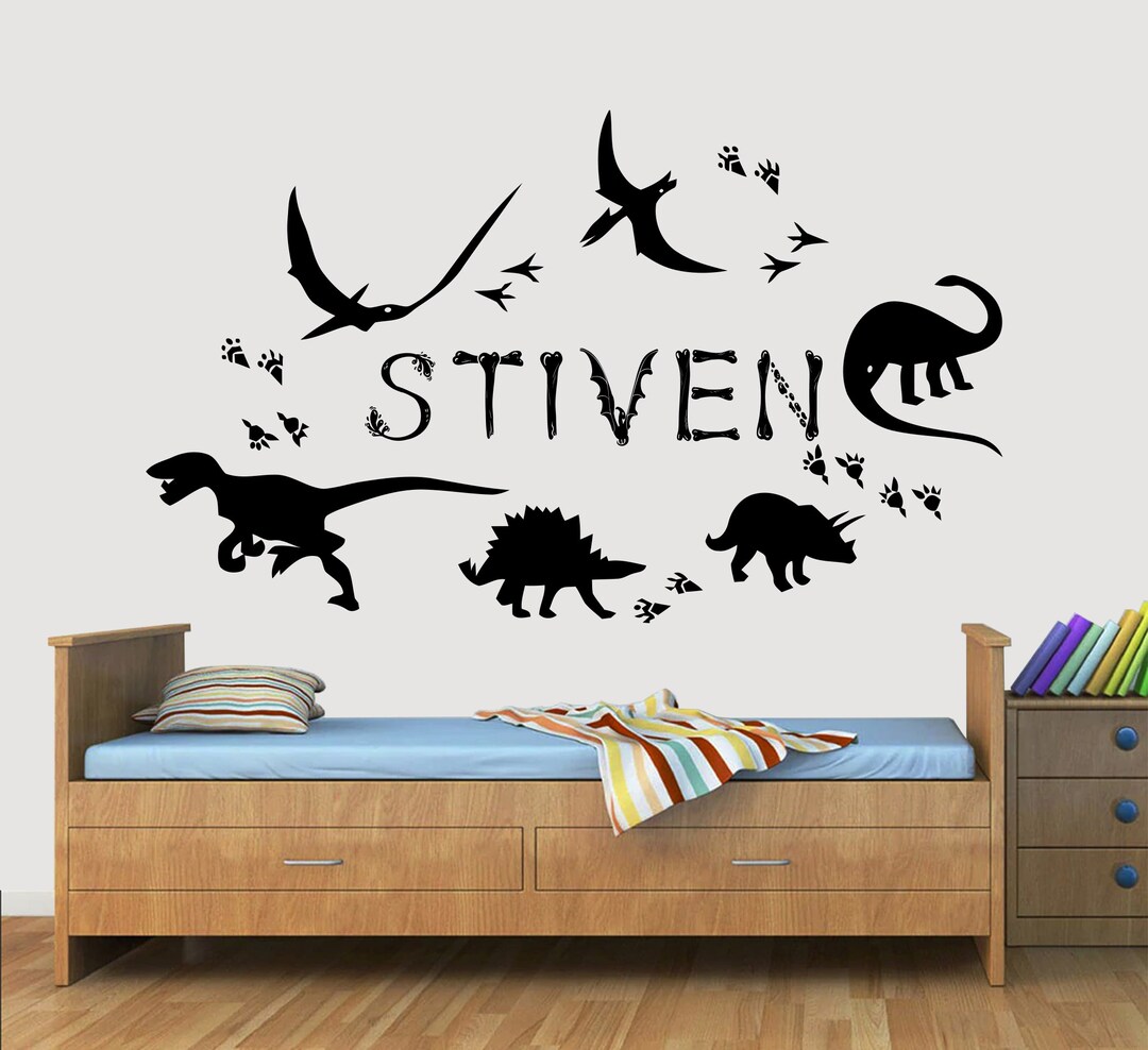 Dinosaur Wall Decor Custom T-rex Art Decal Dinosaur Dinosaur - Etsy