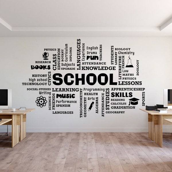 School Wall Decal - Etsy