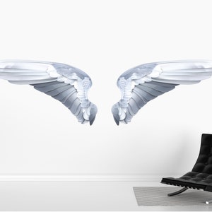 Angel Wings Wall Decal, Angel Vinyl Wall Art Decals, Angel Decal, Wings ...