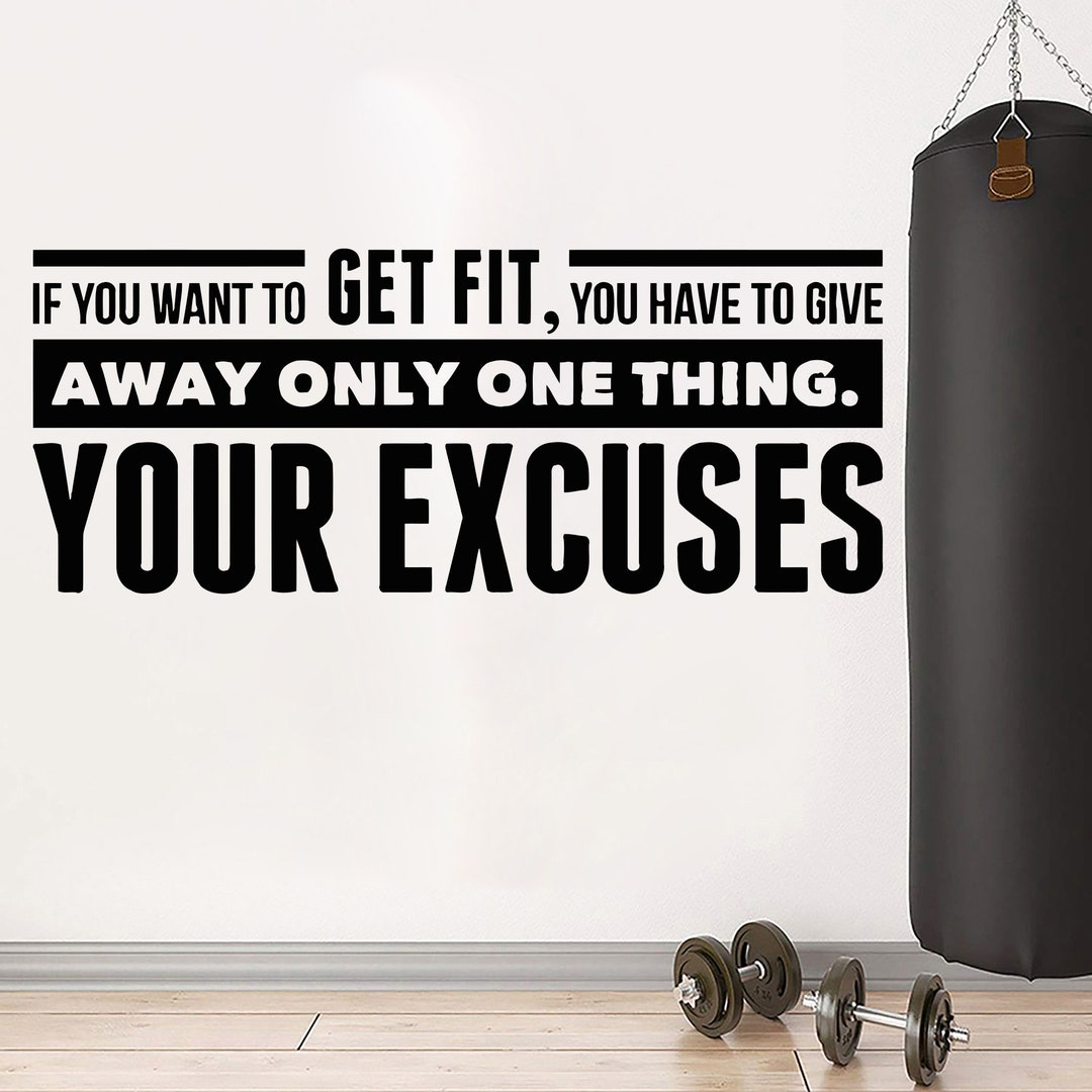 Fitness Decor Art Quotes Gym Stickers Fitness Wall Art Gifts Boys Girl ...
