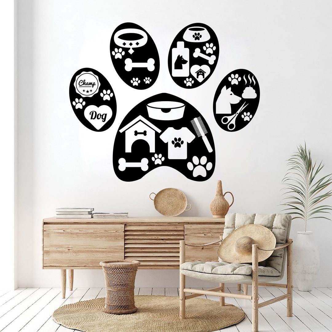 Pet Wall Decor Dog Custom Cat Decal Pet Shop Grooming - Etsy