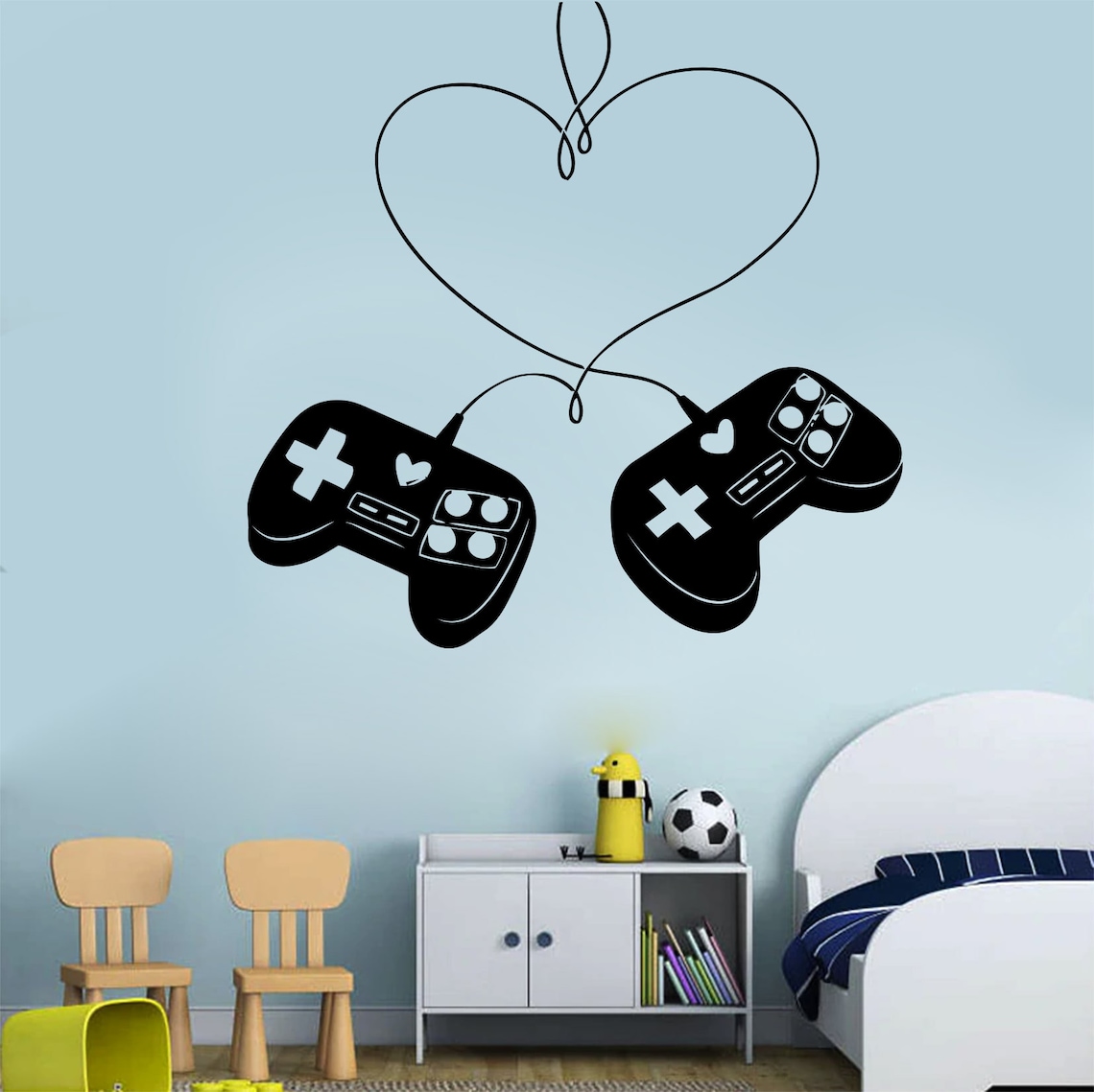 Gamer Wall Decor Custom Controller Decal Video Game Girl Boy | Etsy