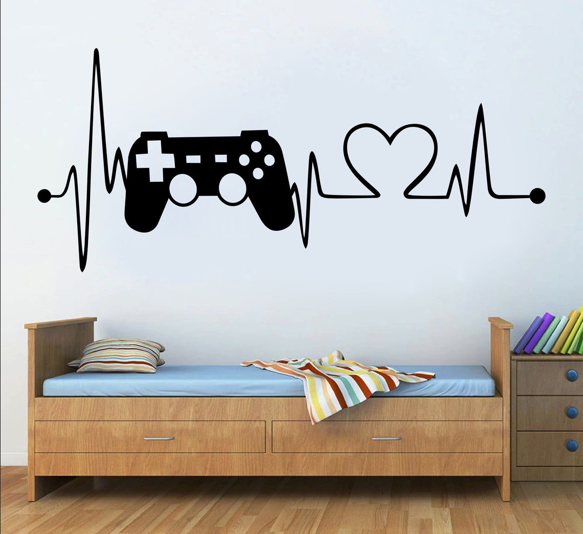 Gamer Wall Decor Custom Controller Decal Video Game Girl Boy | Etsy