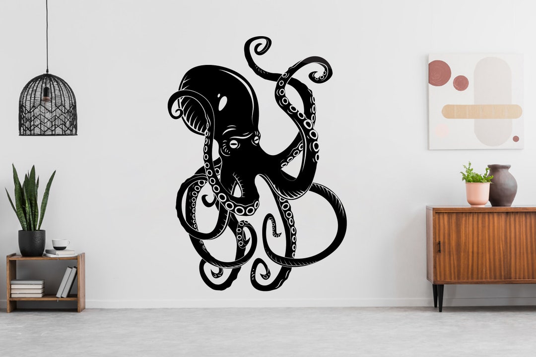 Octopus Wall Decor, Octopus Wall Decals, Tentacles Wall Art, Octopus ...
