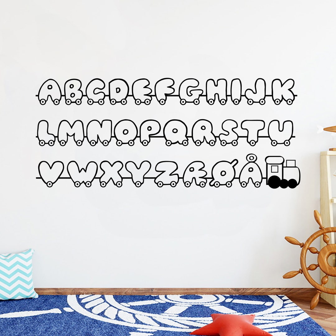 Kids Alphabet Wall Art Nursery Wall Decor Kids Gifts Wall Decals Kids ...