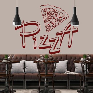 Pizza Custom Food Lover Wall Decal Pizza Gifts Vinyl Pizza Lover ...