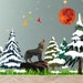 Wolf Howling at Moon Wall Decals Wolf Wall Decor Animal Nature - Etsy