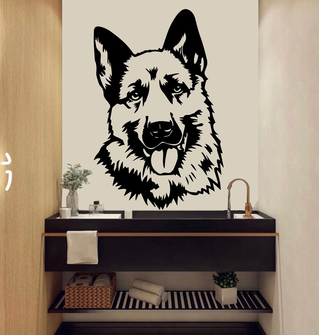 German Shepherd Dog Wall Decal Dog Decor Dog Kids Dog Wall Art Decal ...