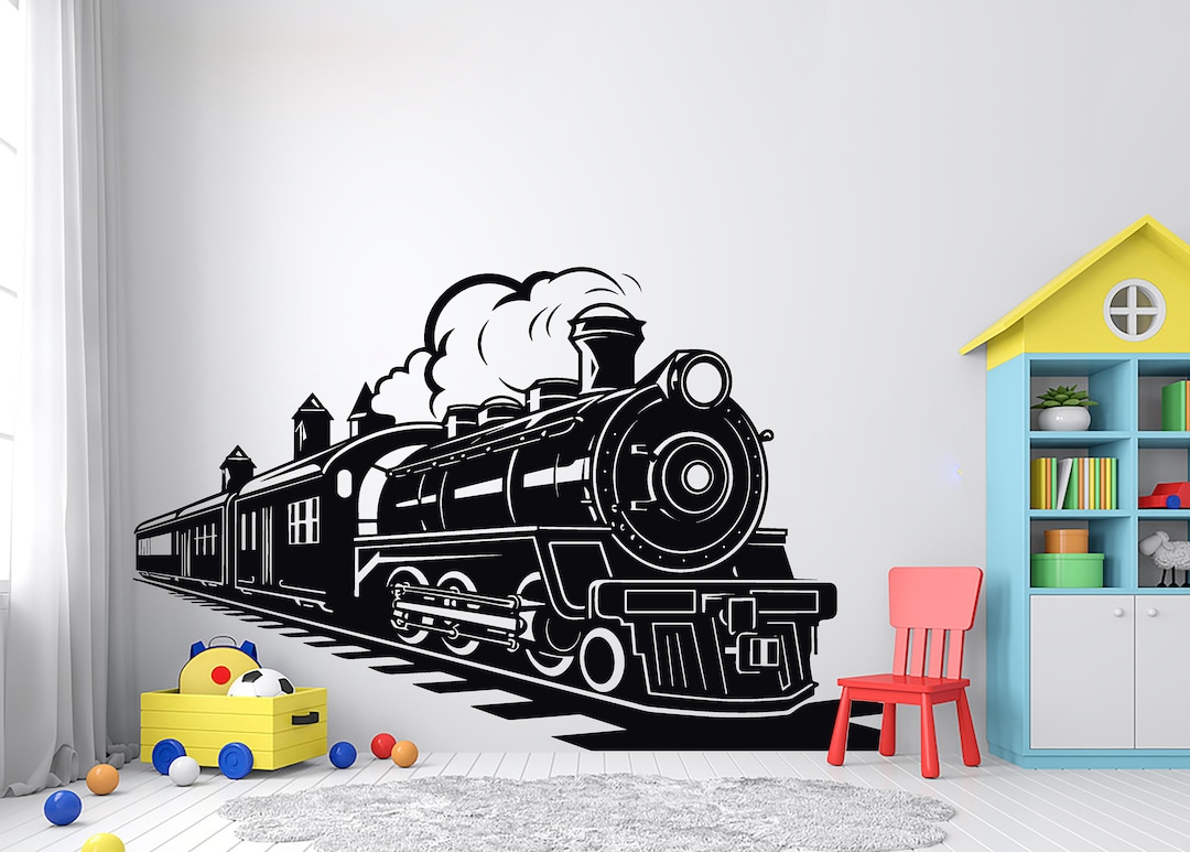 Train Railroad Track Wall Decal Stickers Track Wall Decals Train ...