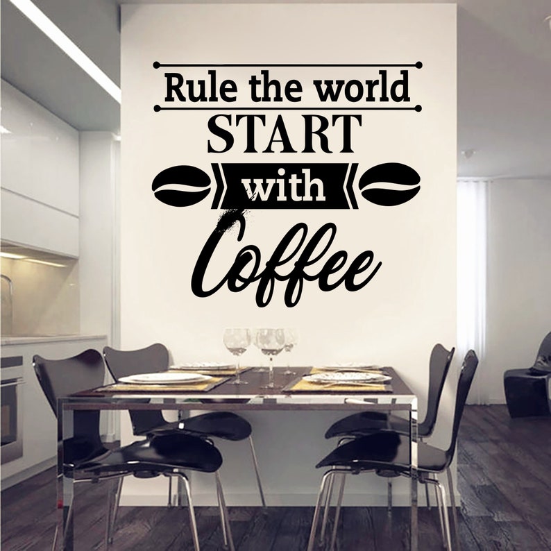 Coffee Wall Art Custom Coffee Wall Decal Coffee Decals - Etsy