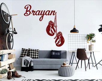 MMA Wall Decor Custom Gloves Boxer Stickers Bedroom Sport - Etsy