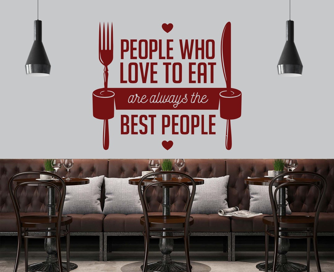 Restaurant Custom Food Lover Wall Decal Gifts Vinyl Food Lover ...