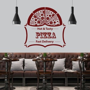Pizza Custom Food Lover Wall Decal Pizza Gifts Vinyl Pizza Lover ...