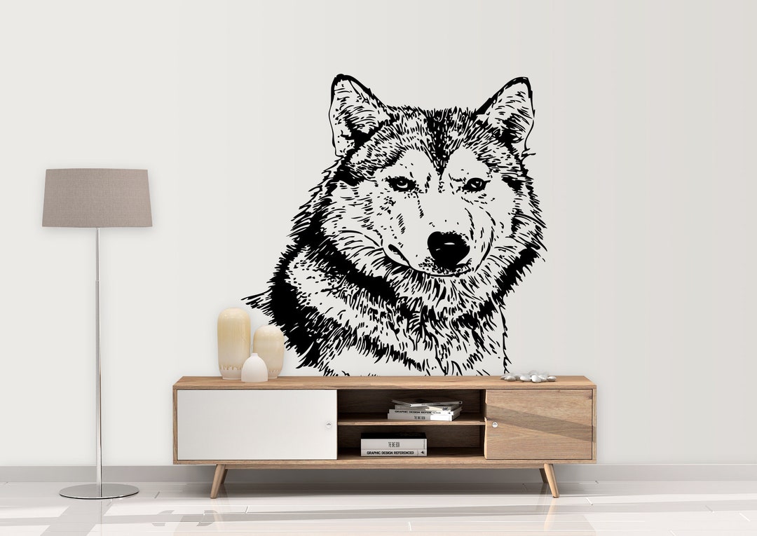 Wolf Wall Decal Animal Nature Wolf Dog Animals Anime Wall Decal Wolf ...