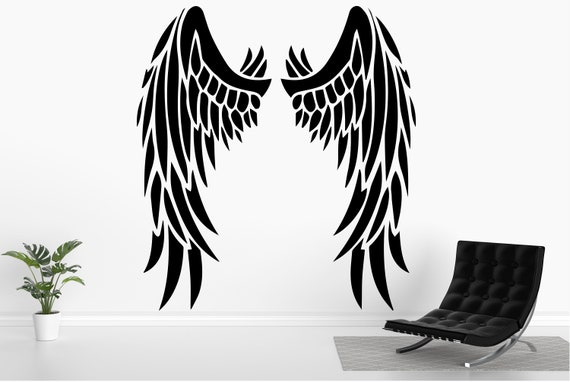 Angel Wings Wall Decal Angel Vinyl Wall Art Decals Angel | Etsy