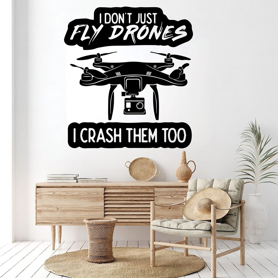 Drone Wall Decor, Drone Wall Decals, Drone Wall Art, Drone Wall Vinyl ...