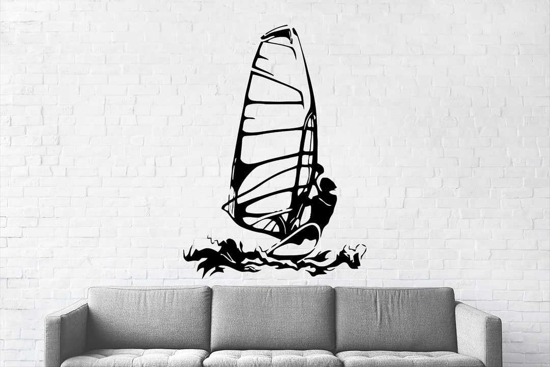 Surf Wall Decal Surfboard Art Wall Decal Beach Sport Vinyl Surf Gifts ...