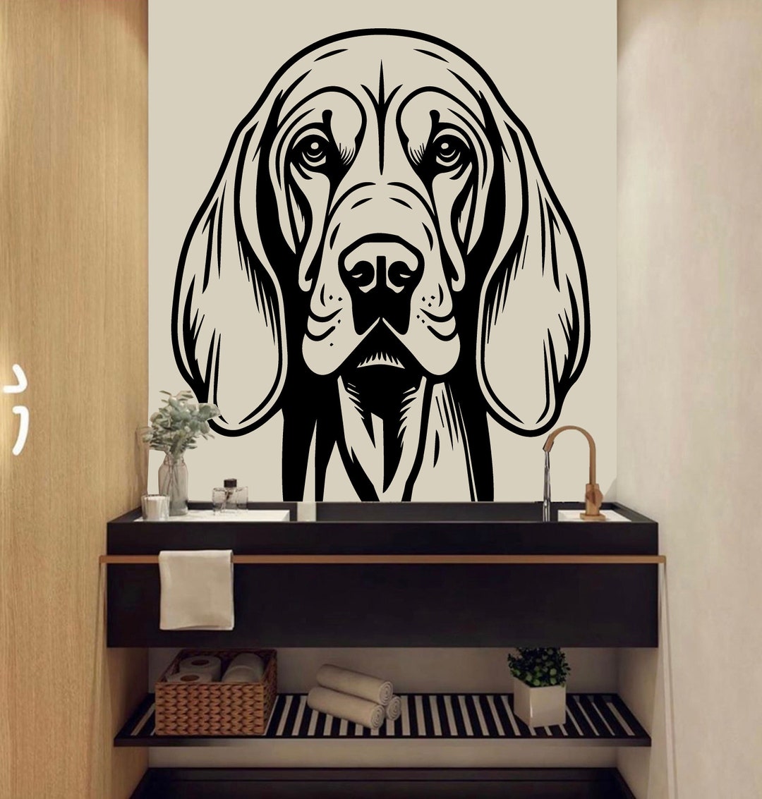 Bloodhound Dog Wall Decal Dog Decor Dog Kids Dog Wall Art Decal Dog ...