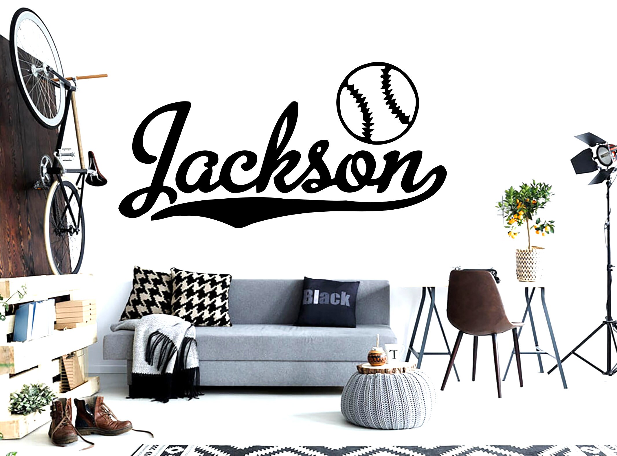 Baseball wall Art Quote Personalized Gifts Custom Decal Wall | Etsy