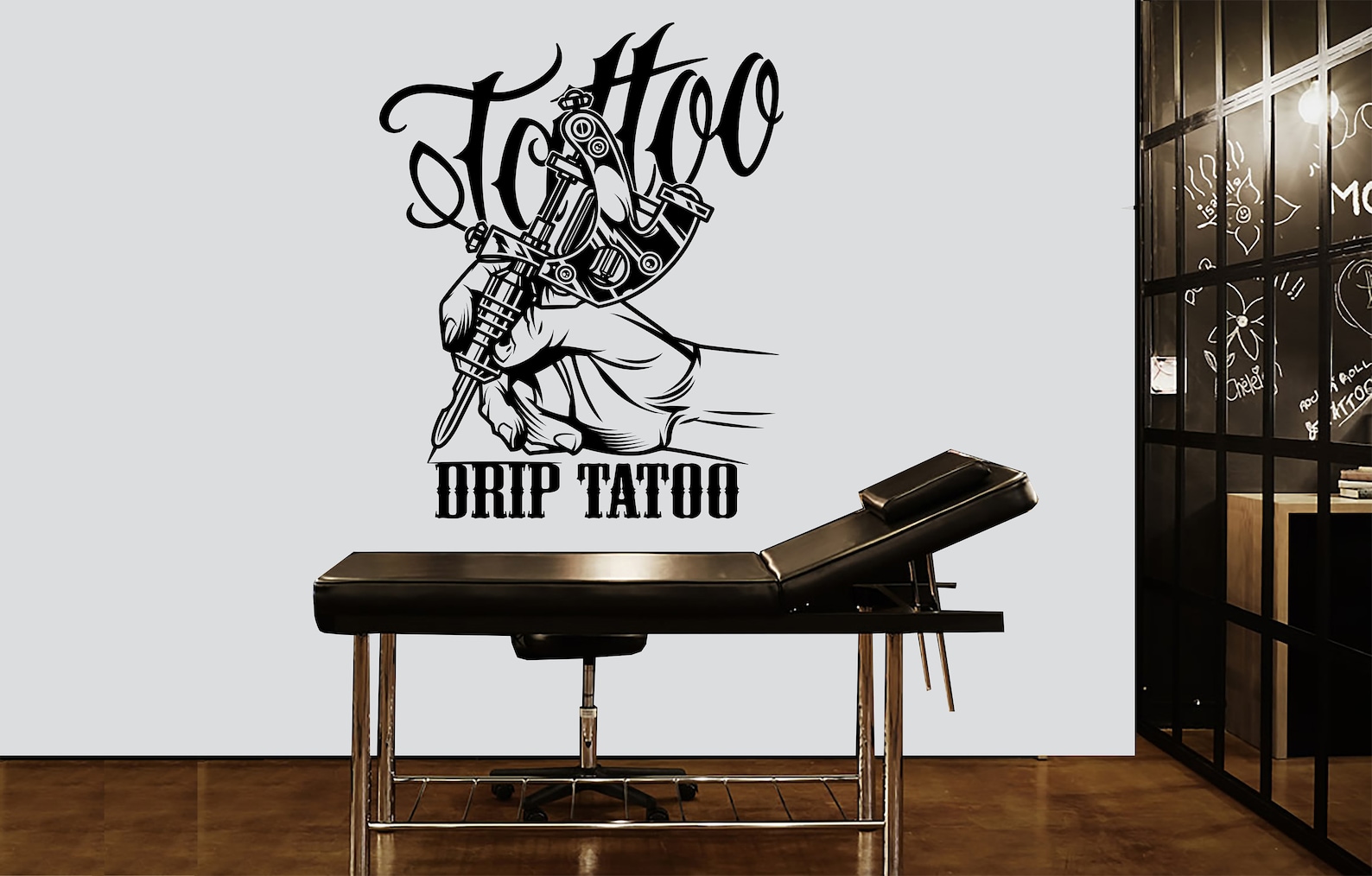 Tattoo Shop Wall Decal Tattoo Studio Sign Logo Wall Stickers - Etsy
