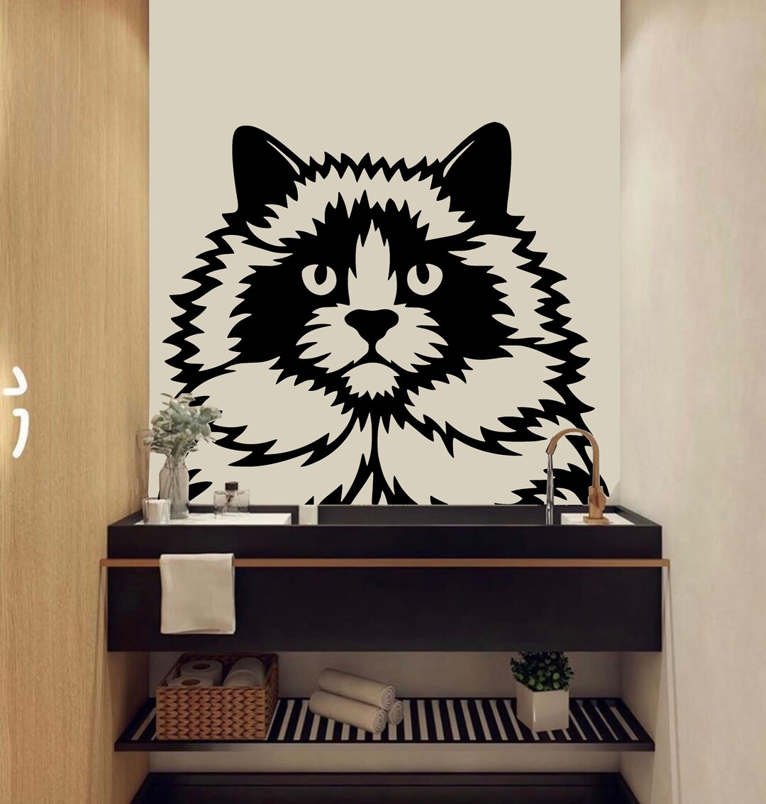 Ragdoll Cat Wall Decals Decor Cat Kids Cat Wall Art Decal Cat Lover ...