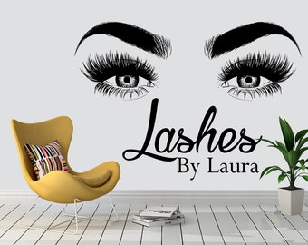 Eyelashes Custom Wall Decor Lashes Salon Beauty Women - Etsy