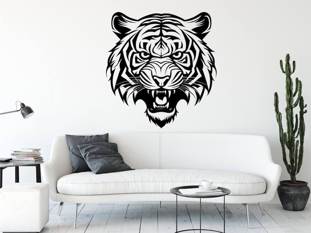 Tiger Wall Decor, Tiger Wall Decals, Tiger Wall Art, Tiger Wall Vinyl ...