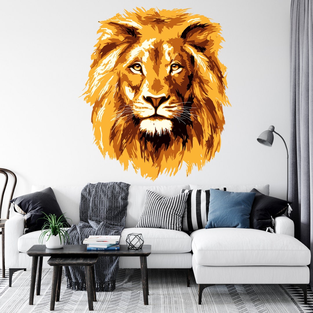 Lion Wall Decal | Lion Wall Sticker | Lion Wall Decor | Lion Wall Art ...