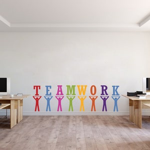 Teamwork Office Wall Decal Idea Teamwork Business Worker Inspire Office ...