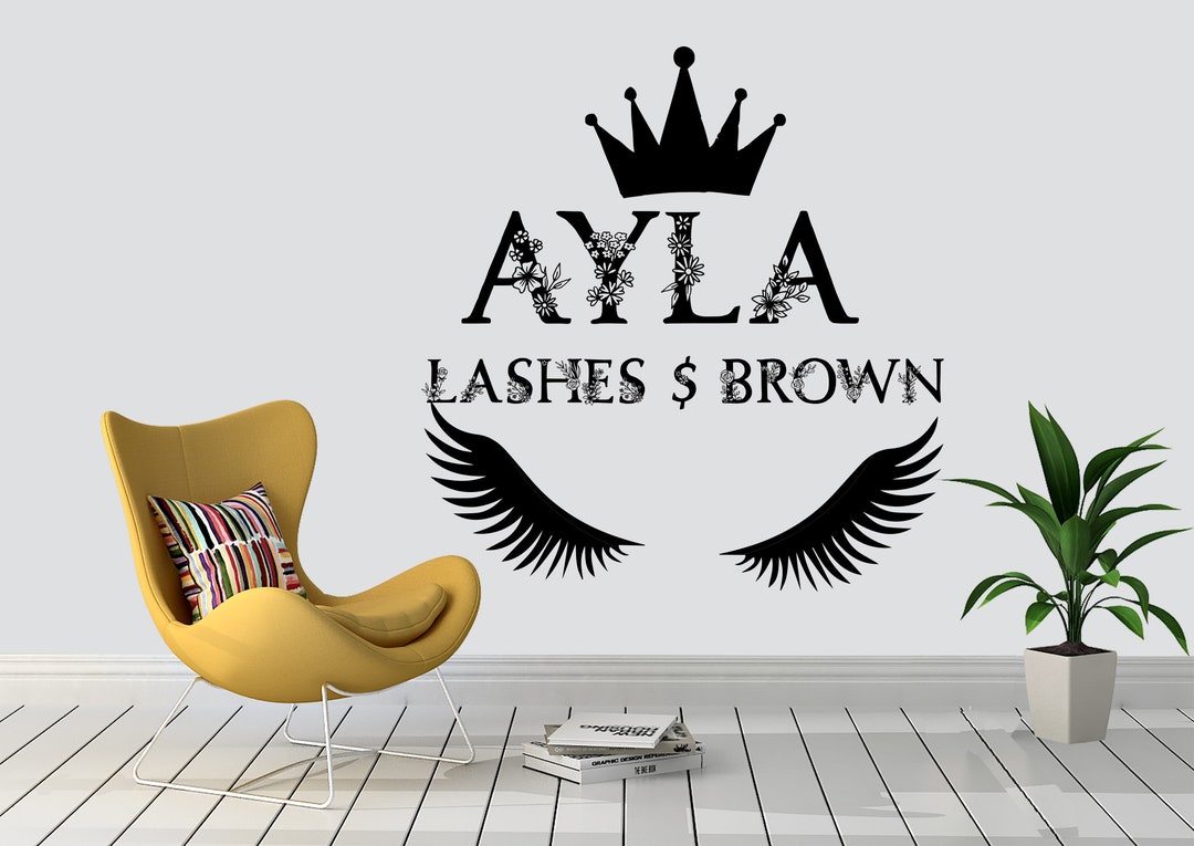 Eyelashes Custom Wall Decor Lashes Salon Beauty Women Beautiful ...