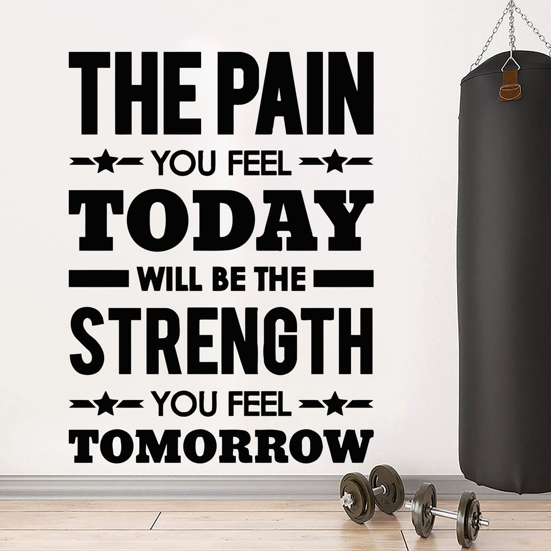 Fitness Decor Art Quotes Gym Stickers Fitness Wall Art Gifts Boys Girl ...