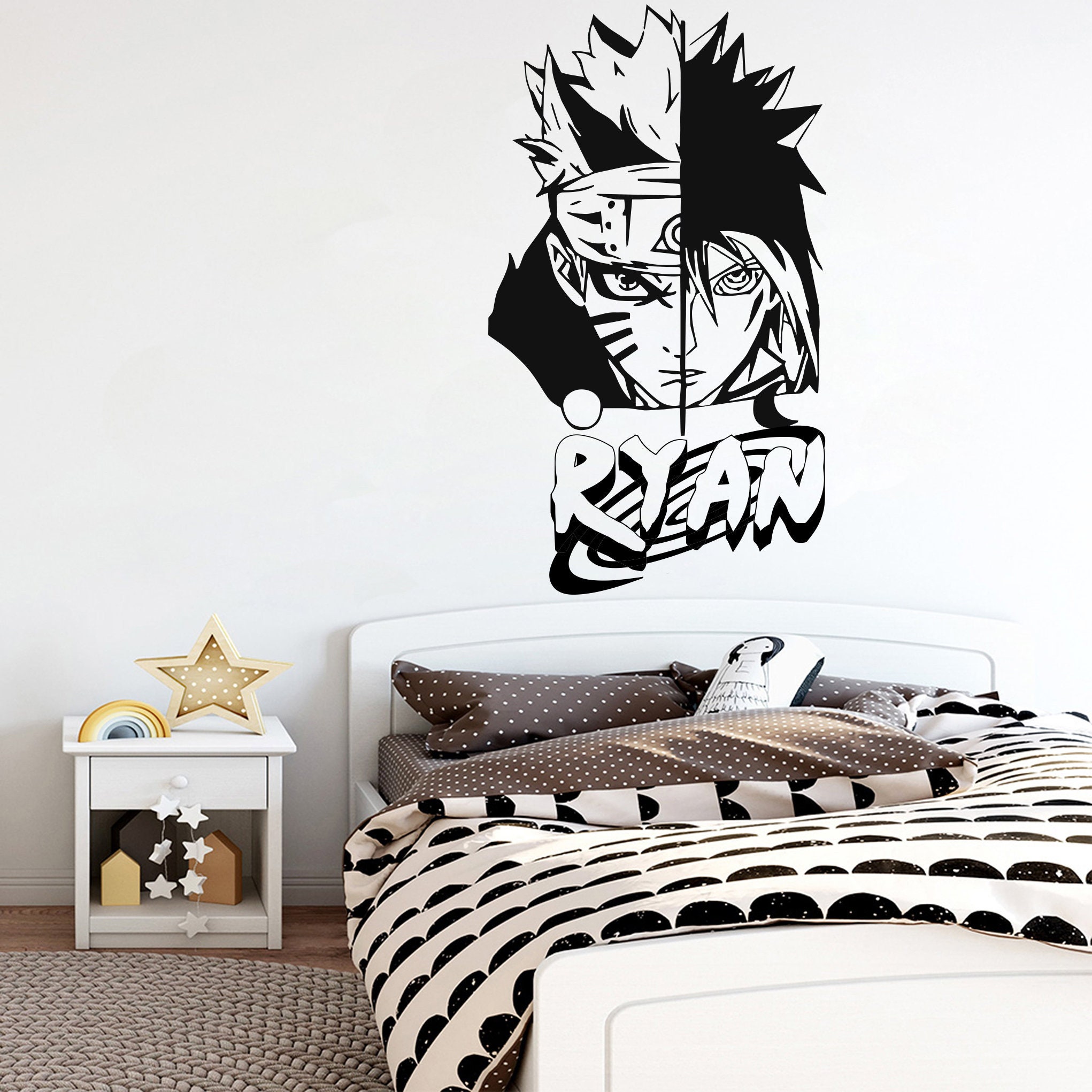 Anime Kids wall decor Custom Cartoon decal Anime Girl Boy Room | Etsy