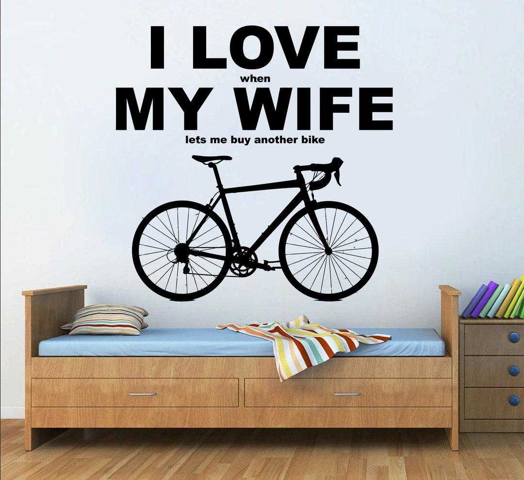 Bicycle Bike Wall Decor Stickers Art Vinyl Decal Bike Art Wall Art ...