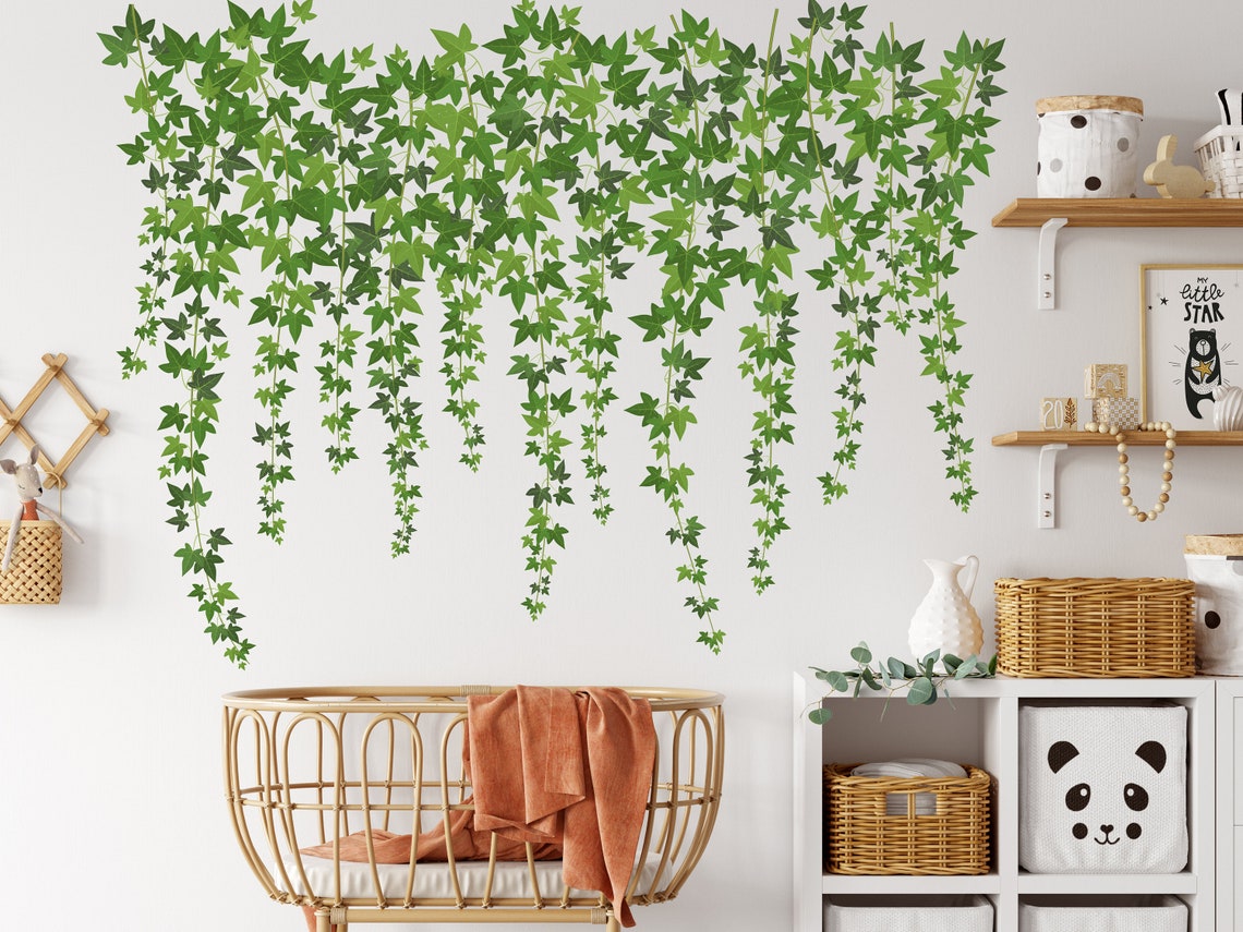 Ivy Plant Wall Decals Hanging Green Vine Wall Stickers Ivy - Etsy