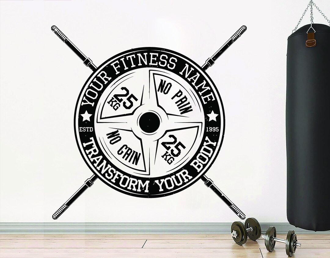 Custom Gym Wall Decal Fitness Decor Art Quotes Gym Stickers - Etsy UK