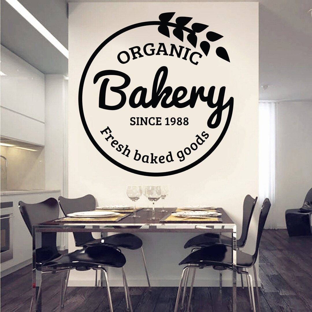 Bakery Wall Art, Custom Baking Wall Decal, Baker Decals, Kitchen Wall ...