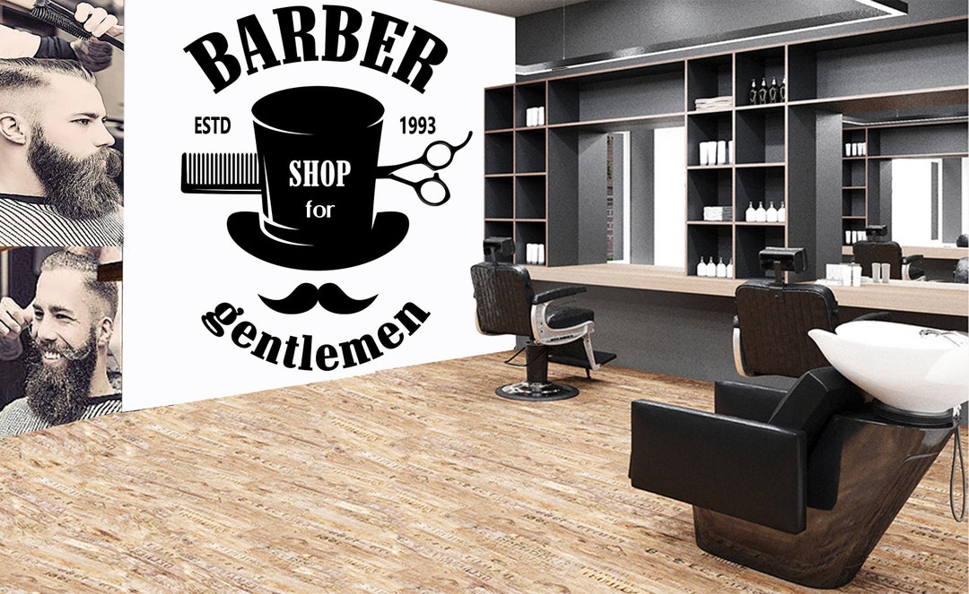 Barber Wall Decal Custom Barber Shop Man Salon Gentlemen’s Haircut ...