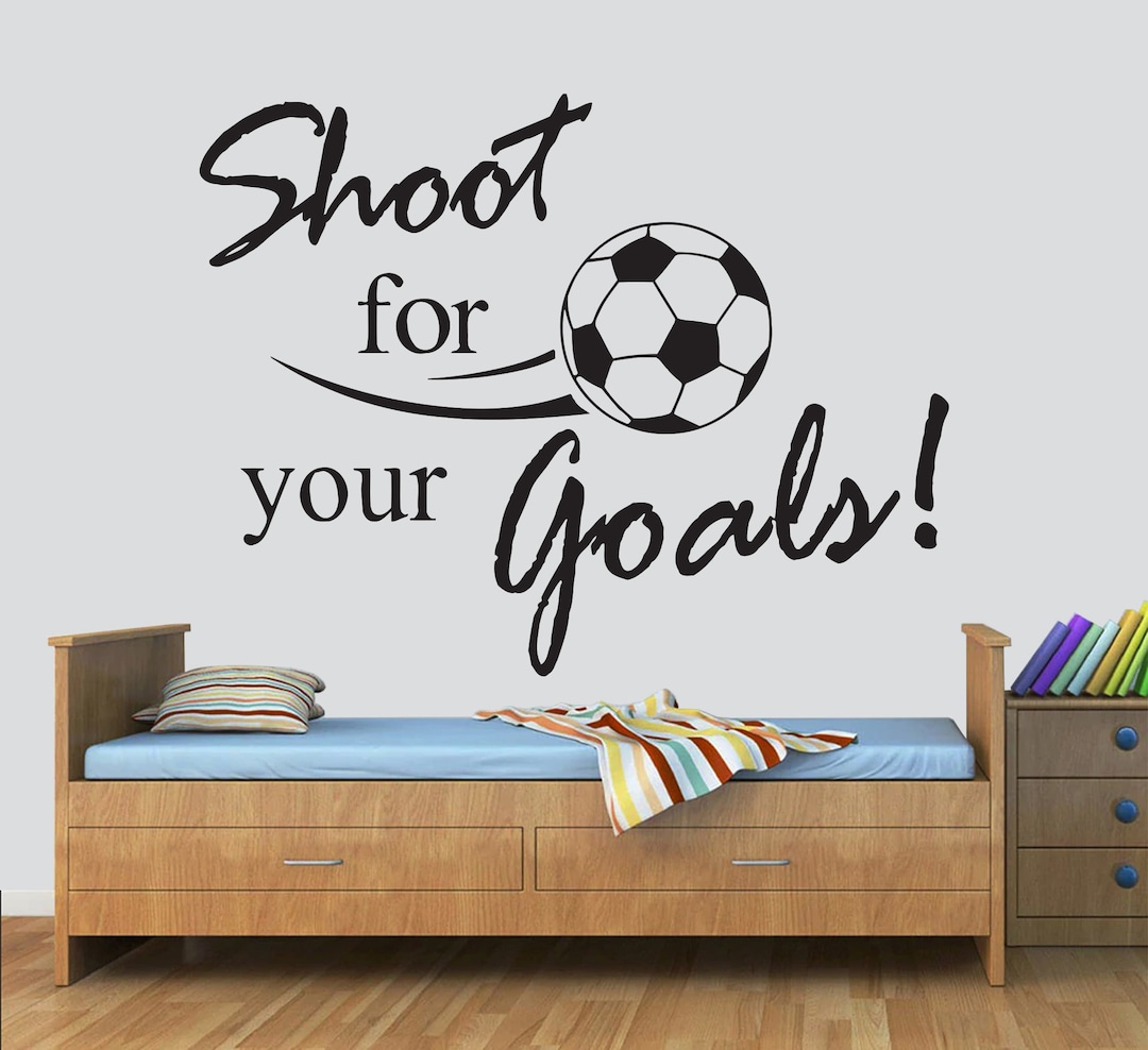 Soccer Wall Decor, Custom Wall Decal, Sport Vinyl, Football Stickers ...