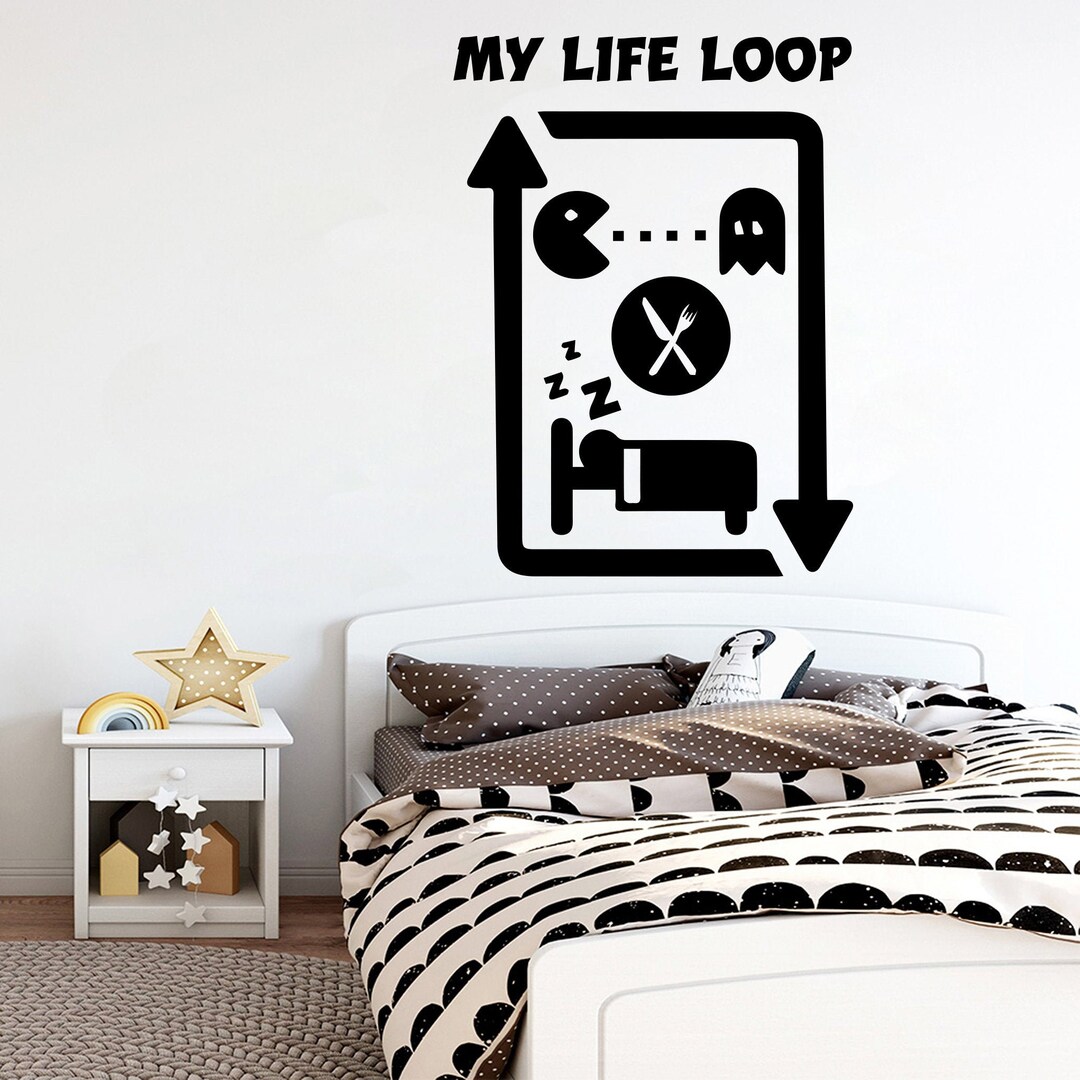 Life Loop Gamer Wall Decor Eat Sleep Controller Decal Video - Etsy