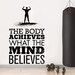 Fitness Decor Art Quotes Gym Stickers Fitness Wall Art Gifts Boys Girl ...