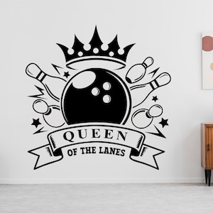 Bowling Wall Decals Bowling Wall Decor Bowling Wall Stickers Queen of ...