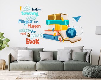 Reading Wall Decal reading Gives Us Someplace to - Etsy