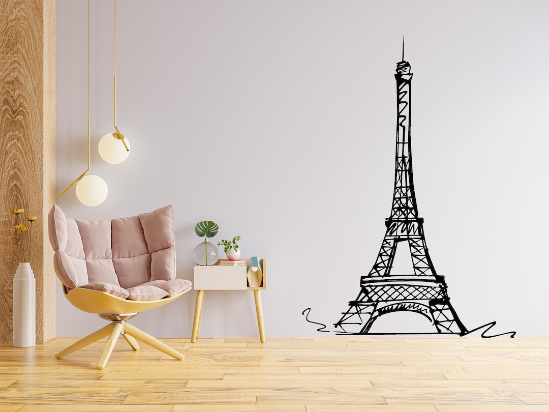 Eiffel Tower Wall Decal, Eiffel Tower Wall Art Decals, Eiffel Tower ...