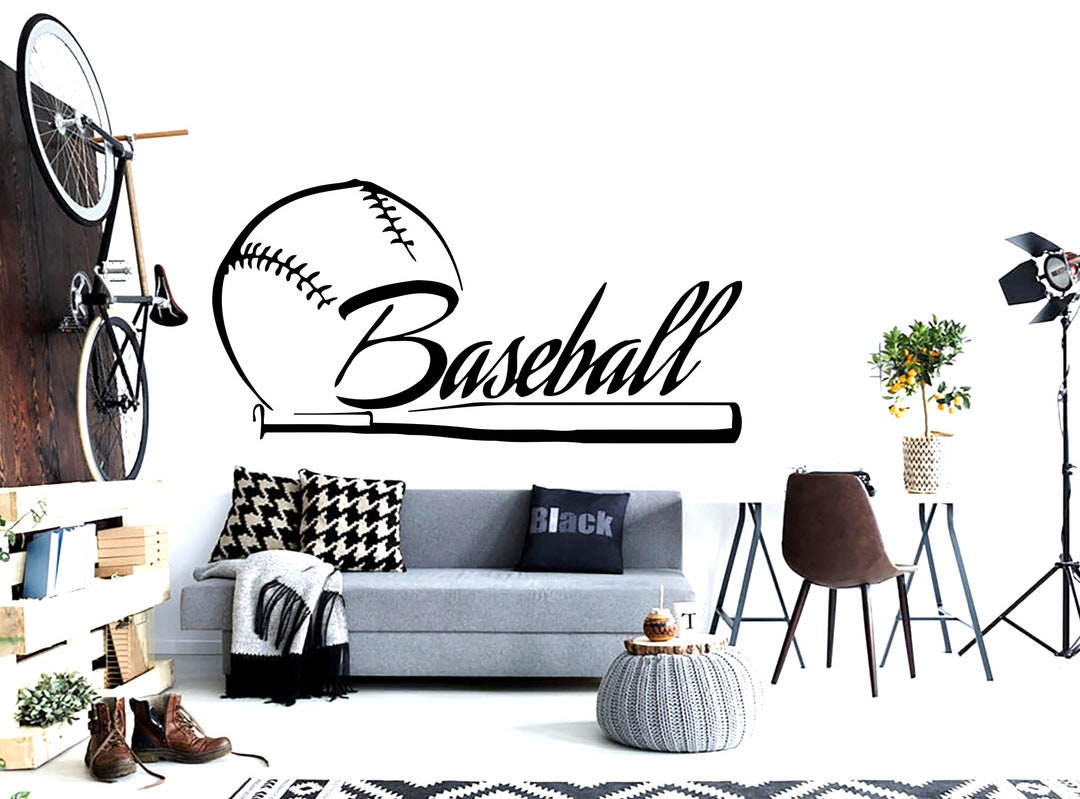 Baseball Wall Art Quote Personalized Gifts Custom Decal Wall Decal ...